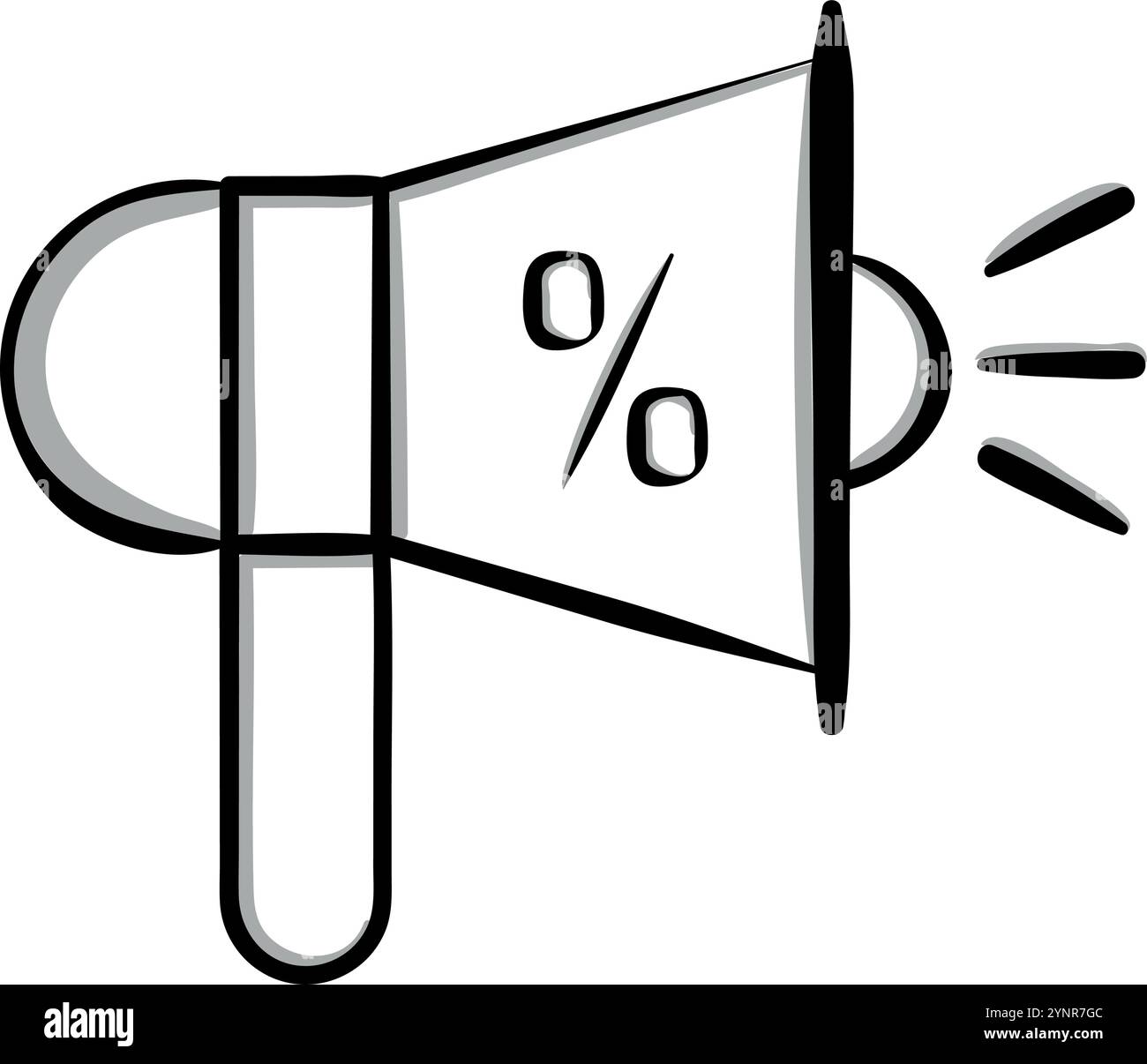 Shop megaphone icon outline hi-res stock photography and images - Alamy