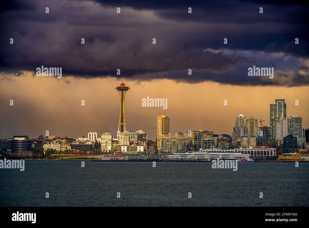 Storm Clouds Above Seattle and the Space Needle Stock Photo - Alamy