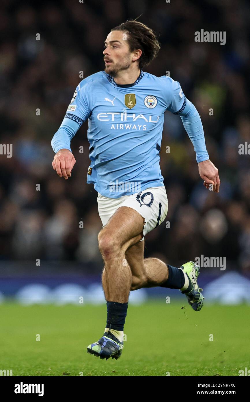 Jack Grealish of Manchester City in action during the UEFA Champions ...