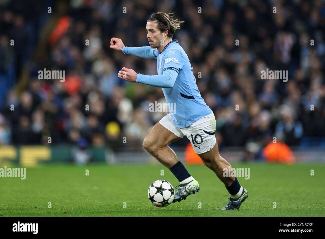 Jack Grealish of Manchester City breaks with the ball during the UEFA ...