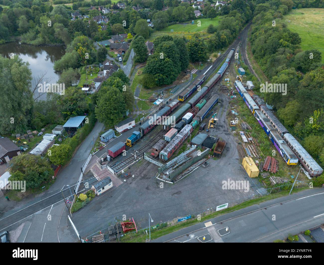 General aerial view of the Telford Steam Railway, Telford (TF4 ...