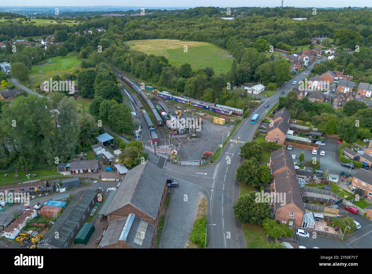 General aerial view of the Telford Steam Railway, Telford (TF4 ...