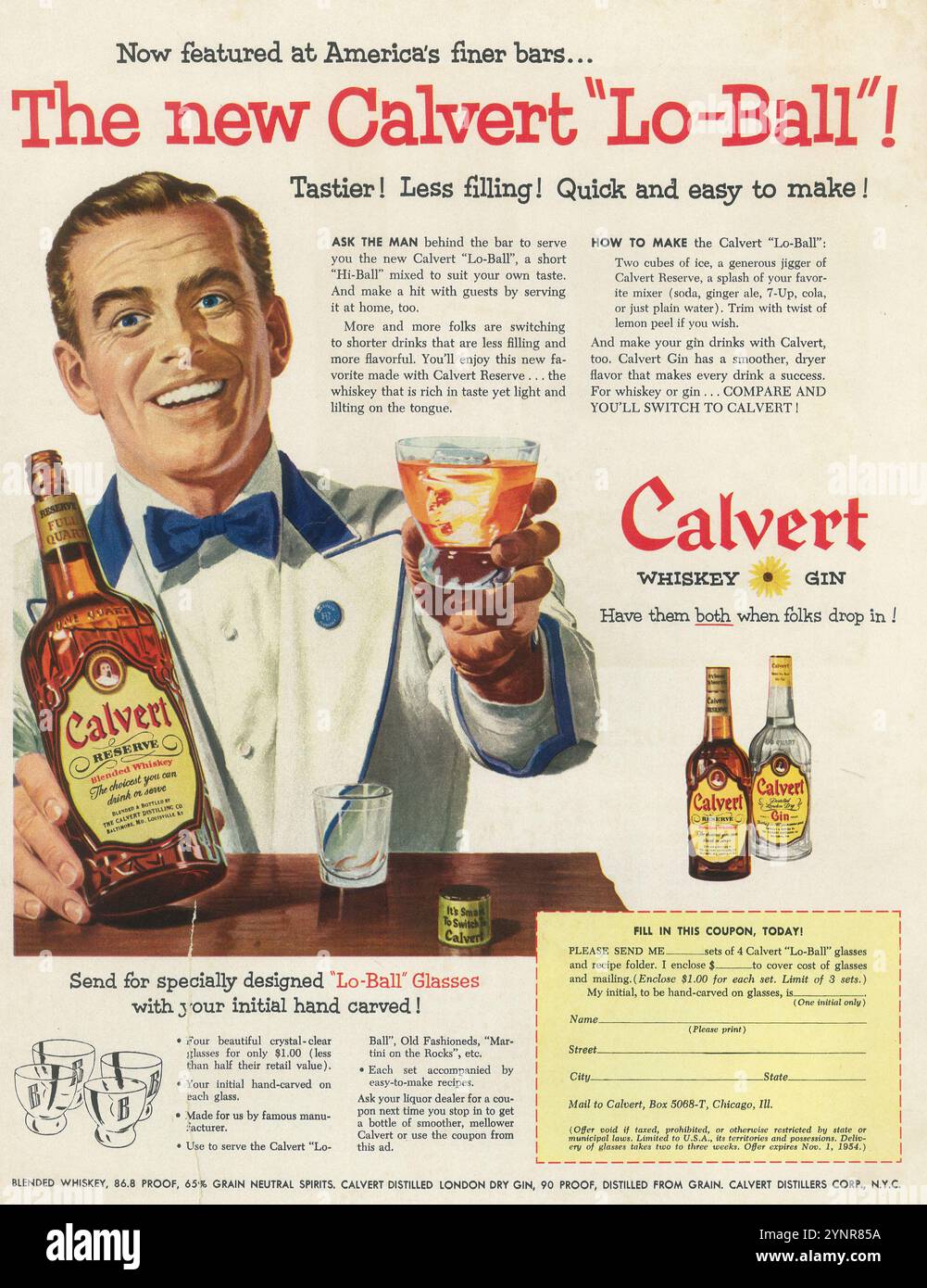 Calvert reserve whiskey hi-res stock photography and images - Alamy