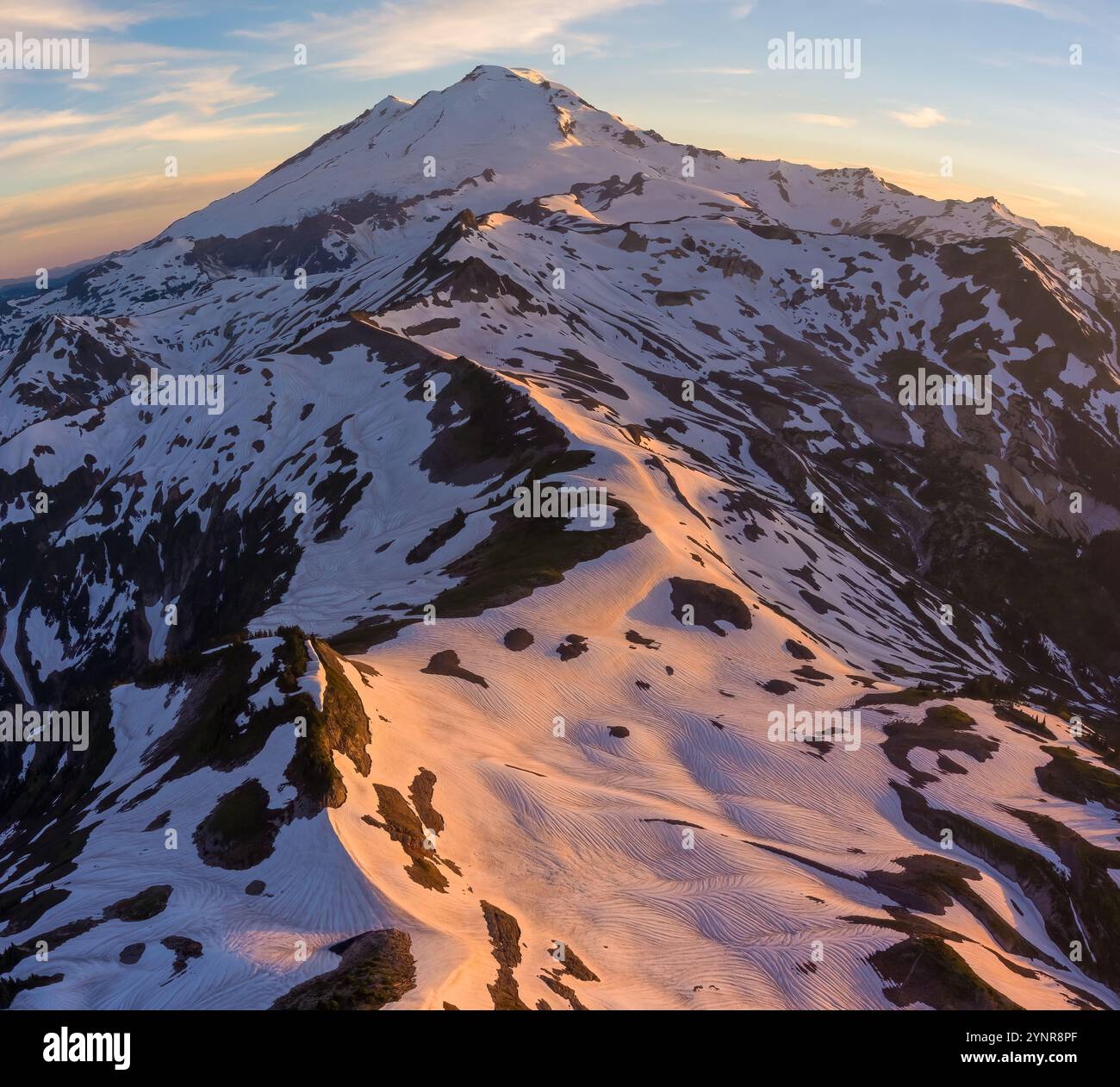 Aerial Mount Baker and Ptarmigan Ridge Stock Photo - Alamy