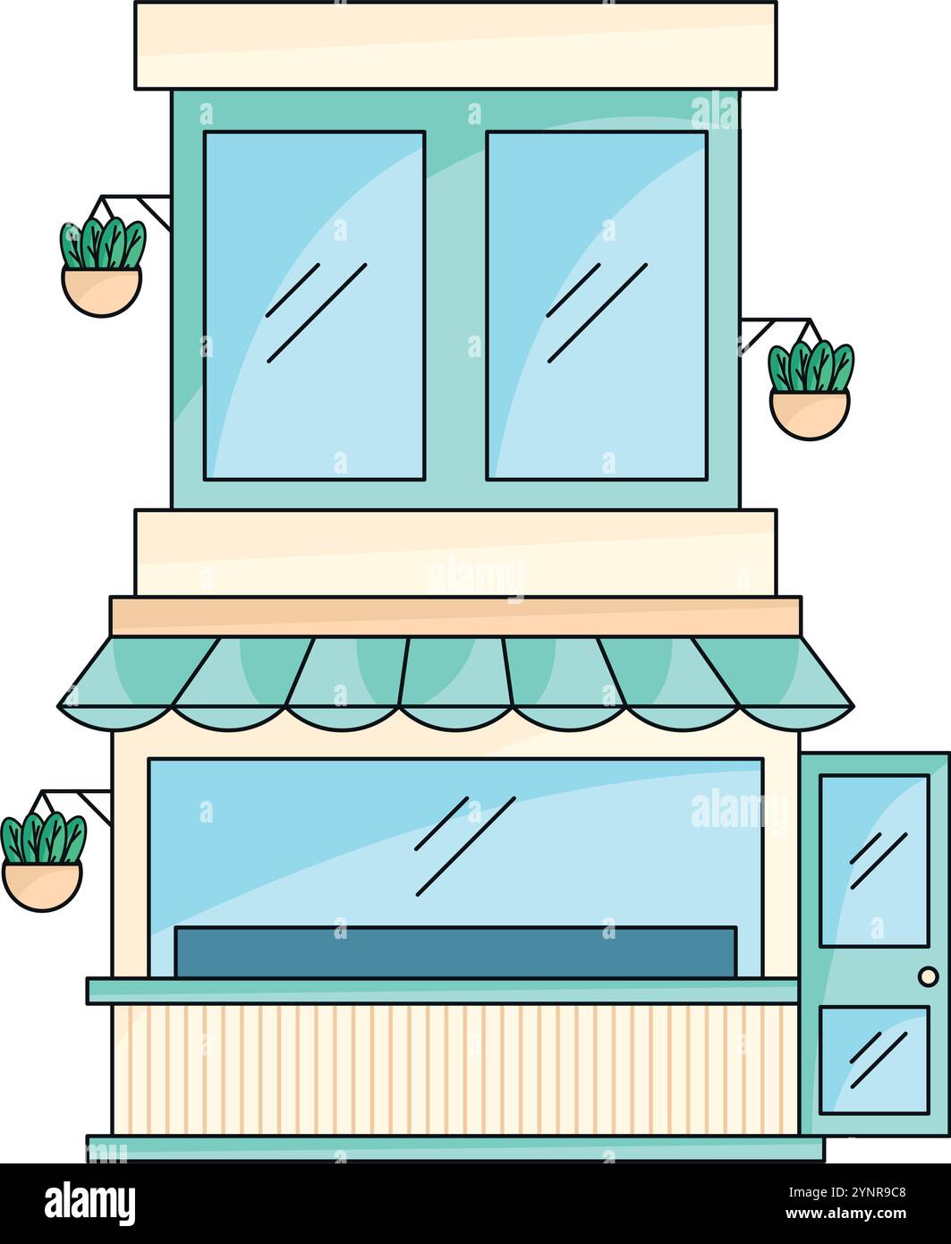 Large and small modern building Stock Vector Images - Alamy