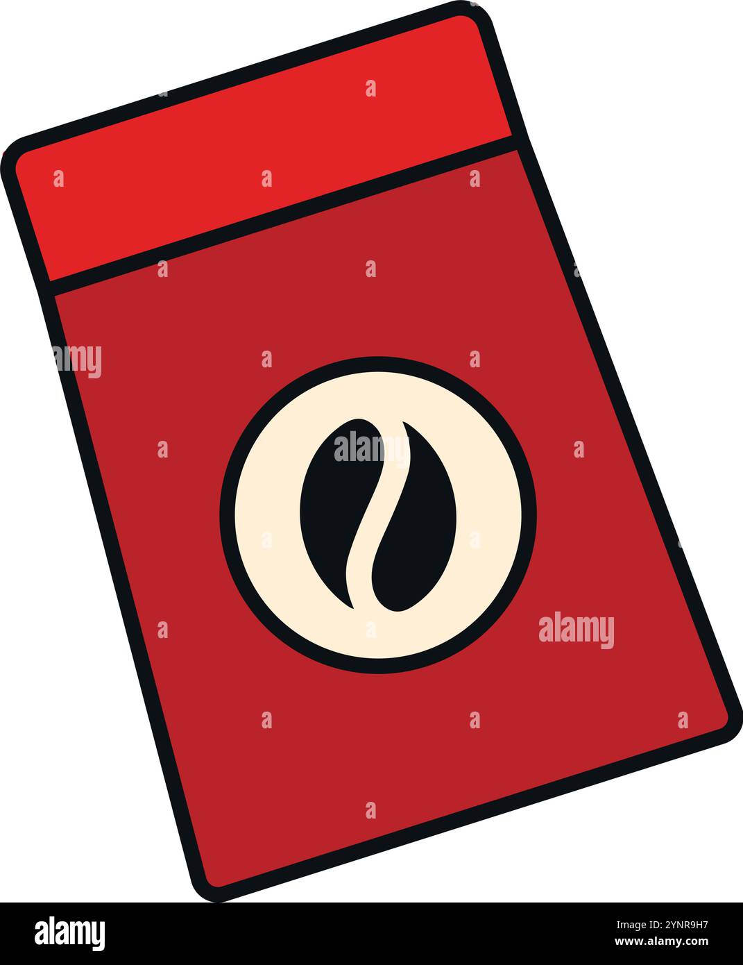 Red coffee packaging with minimalist design, Vector Stock Vector Image ...