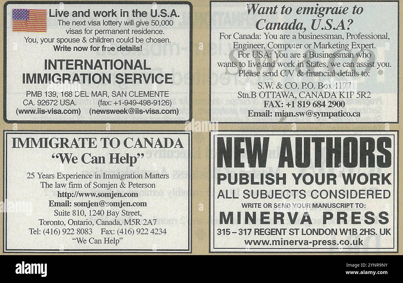 Vintage usa immigration poster hi-res stock photography and images - Alamy