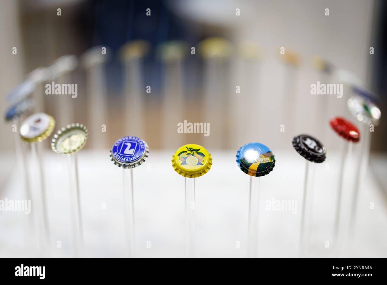 Nuremberg, Germany. 26th Nov, 2024. Crown corks are on display at the ...