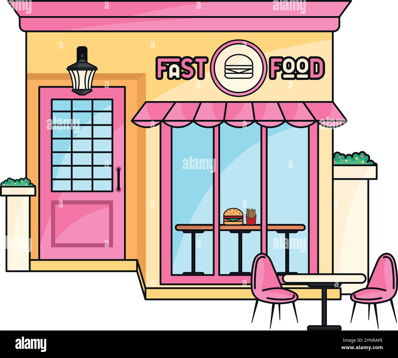 Outdoor seating dining Cut Out Stock Images & Pictures - Alamy