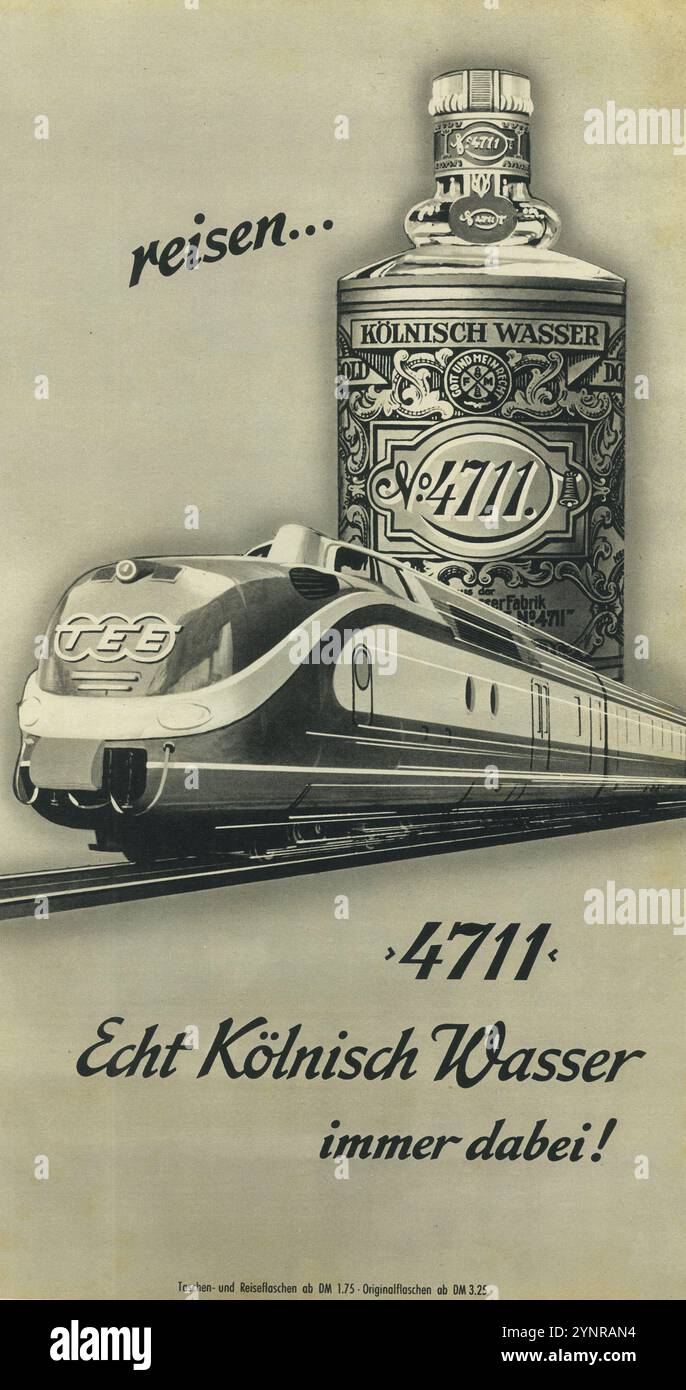 1961 4711 Echt Kölnisch Wasser eau de cologne ad in a German magazine ...