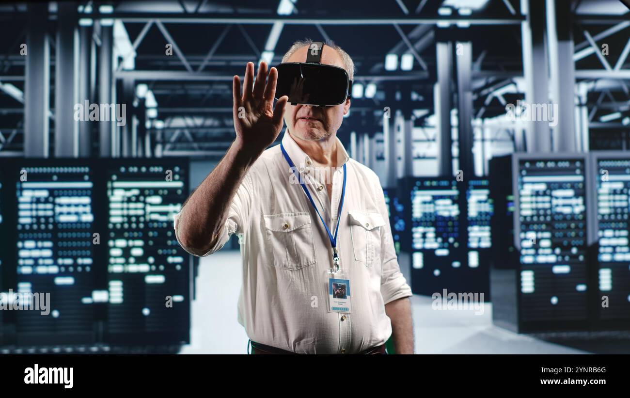 Data servers in modern facility hi-res stock photography and images - Alamy