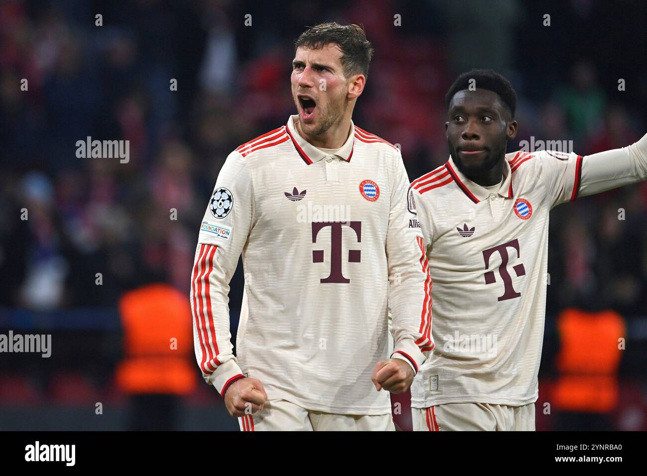 final jubilation Leon GORETZKA (FC Bayern Munich), right: Alphonso ...
