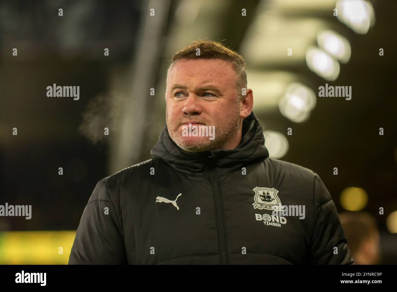 Plymouth Argyle Manager, Wayne Rooney, is seen before the Sky Bet ...