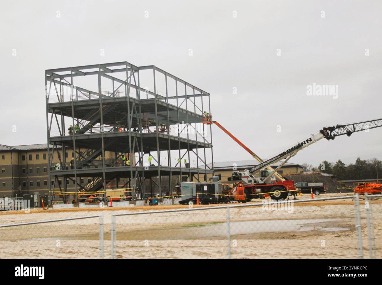 Contractors work on a new $27.3 million transient training troops ...