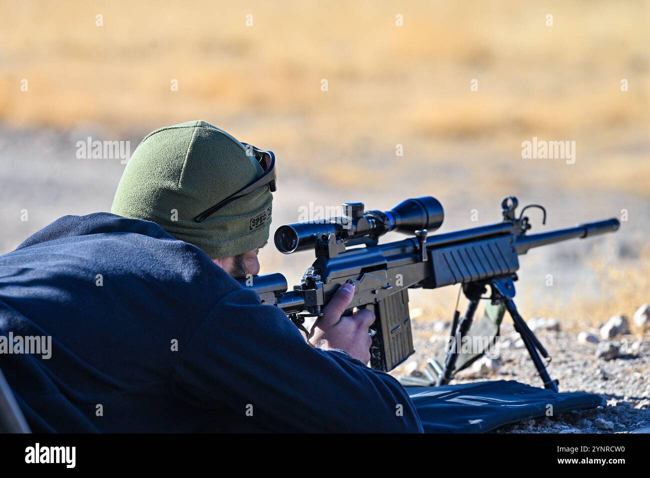 A soldier with India's Special Operations Forces engages targets on the ...