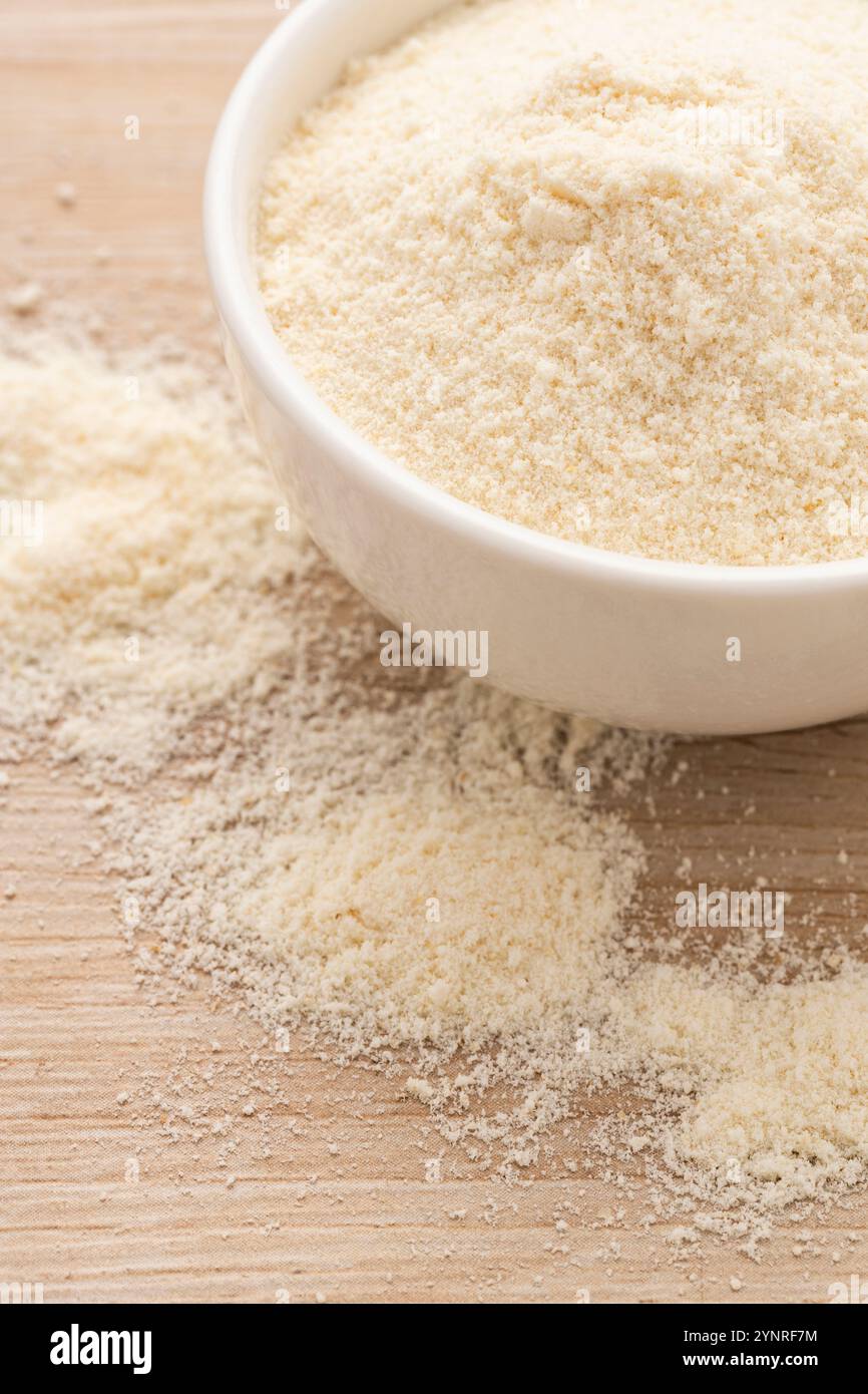 Organic gelatin powder also called hydrolyzed collagen - White powder ...