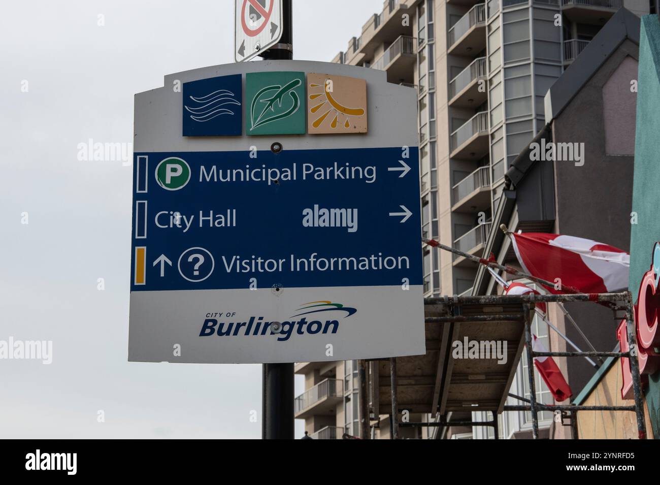 Burlington sign and parking hi-res stock photography and images - Alamy