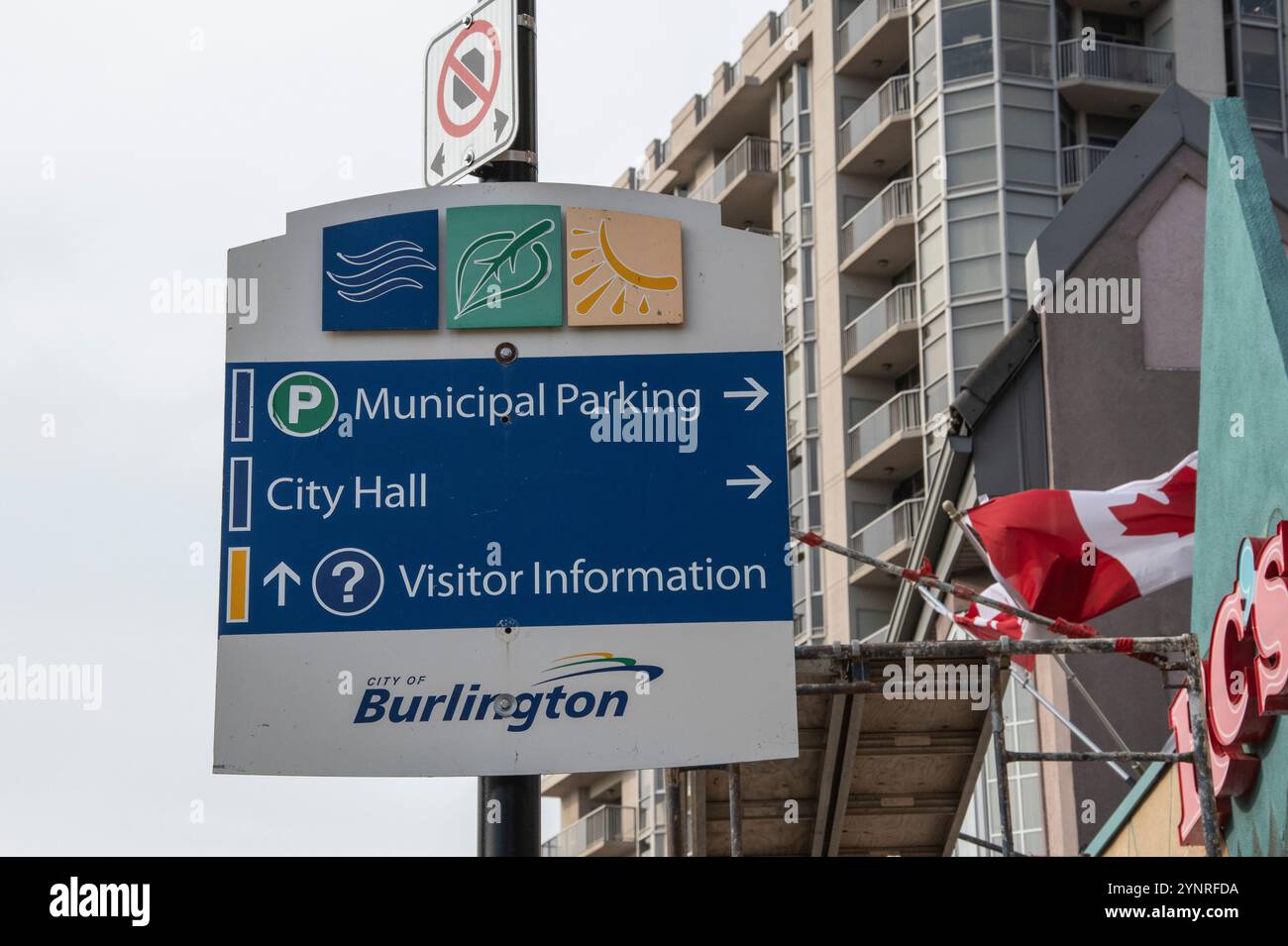 Burlington sign and parking hi-res stock photography and images - Alamy