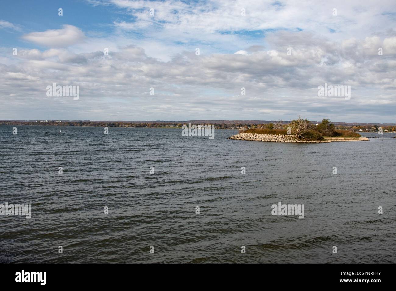 Islands breakwater trees water hi-res stock photography and images - Alamy