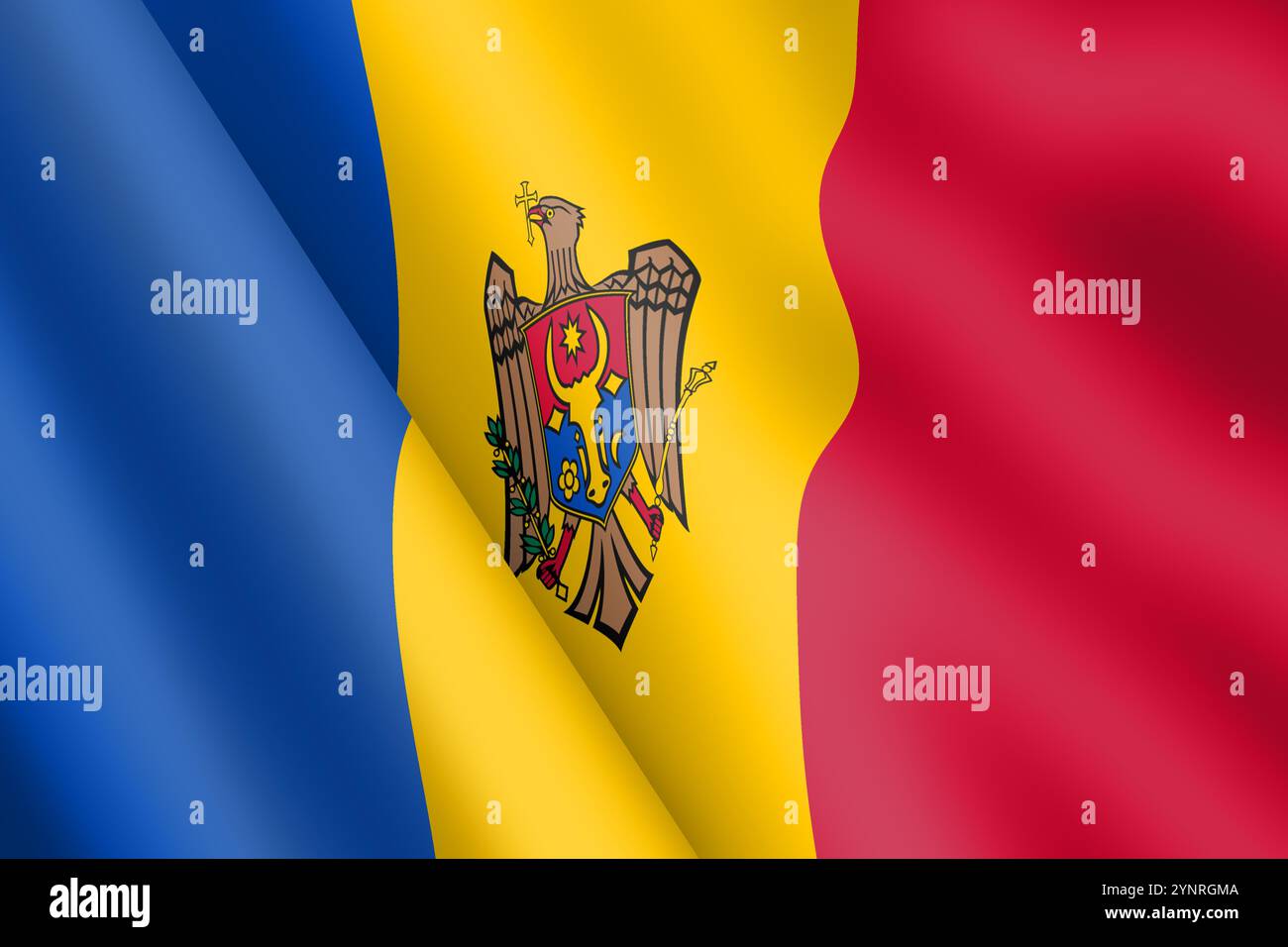 3d moldovan flag waving hi-res stock photography and images - Alamy