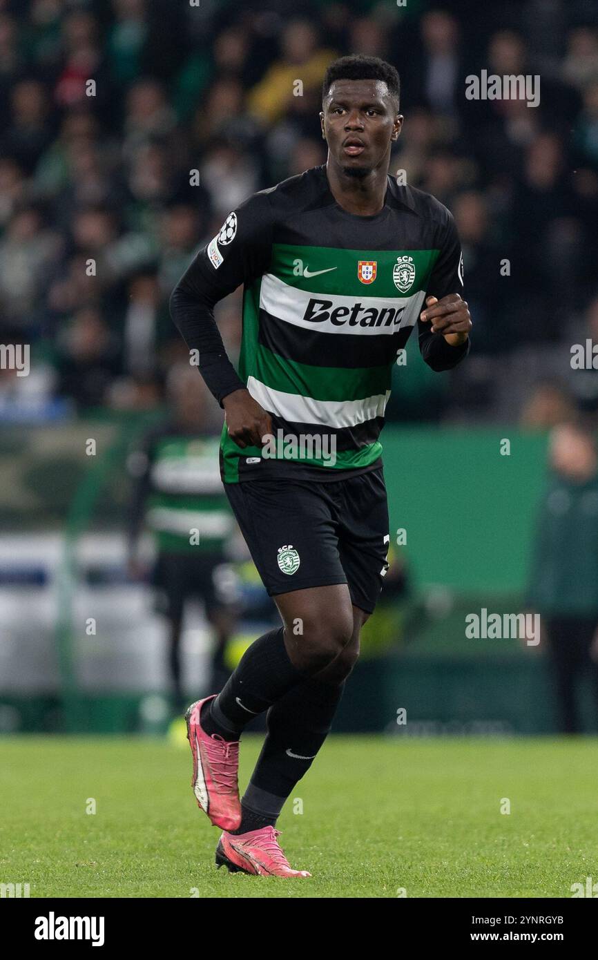 November 26, 2024. Lisbon, Portugal. Sporting's defender from Ivory ...