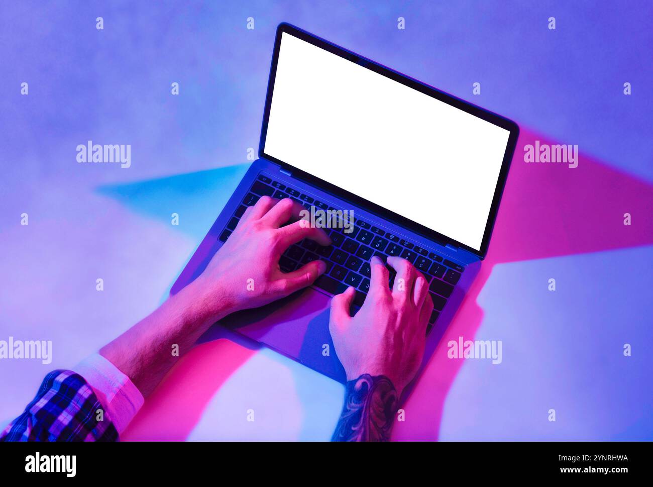 Cropped view hacker typing hi-res stock photography and images - Alamy