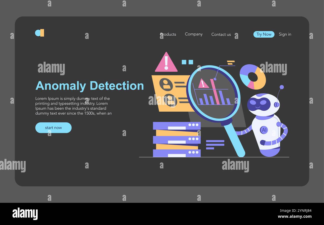 Ai Cybersecurity Concept Digital Anomaly Detection Interface With A