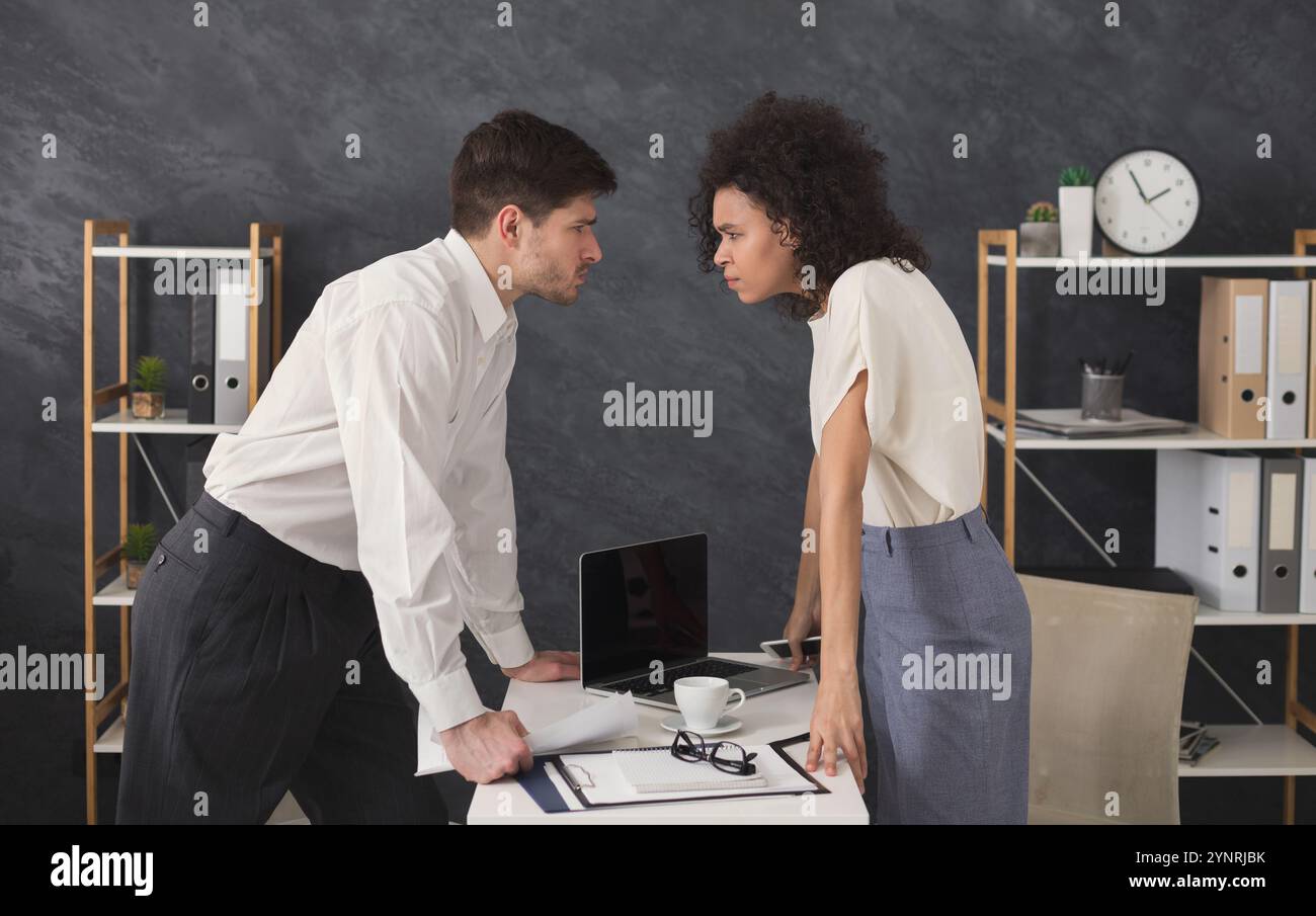 Angry creative business people discussing hi-res stock photography and ...