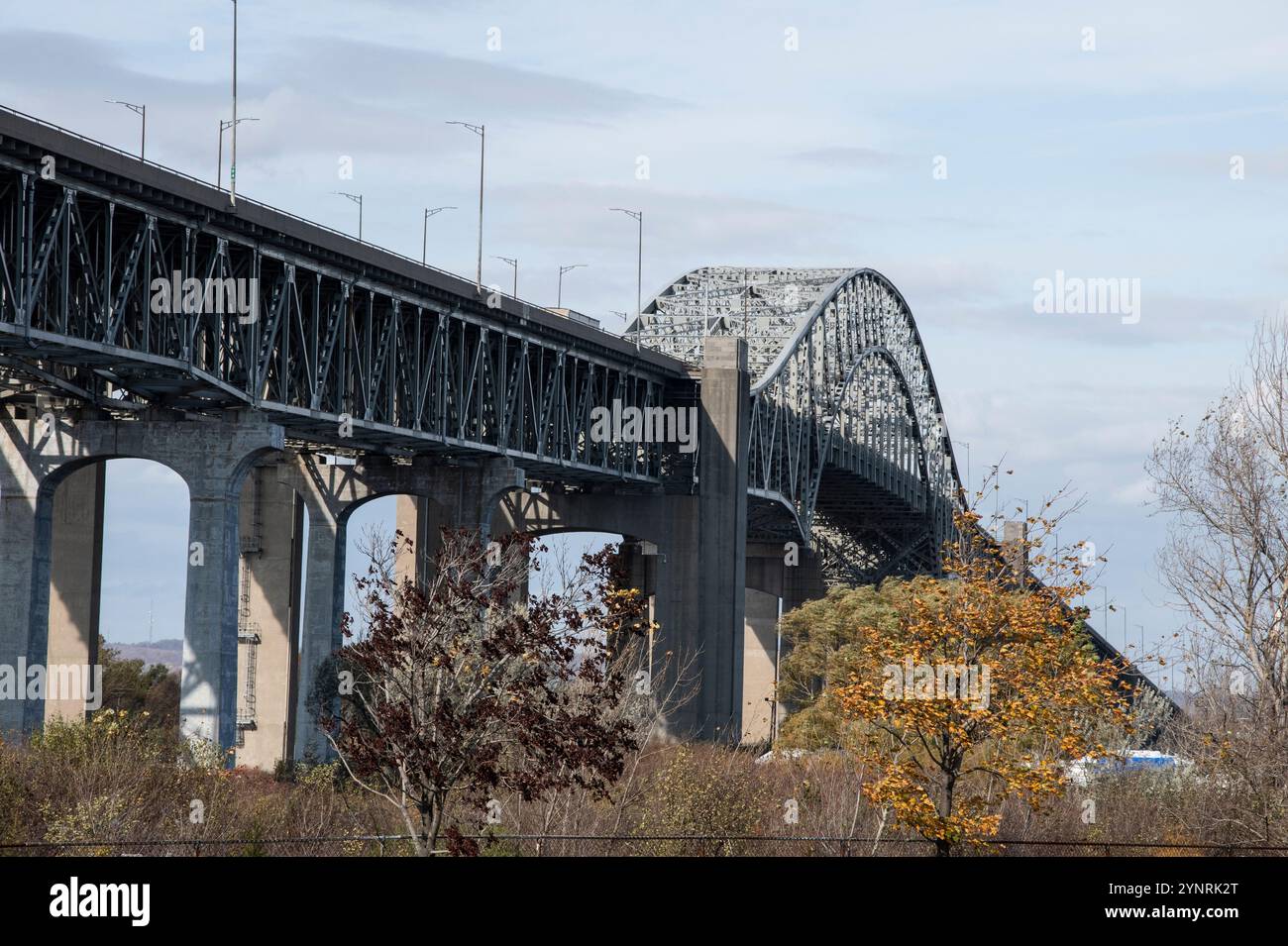 Burlington Bay James N. Allan Skyway bridge in Hamilton, Ontario ...