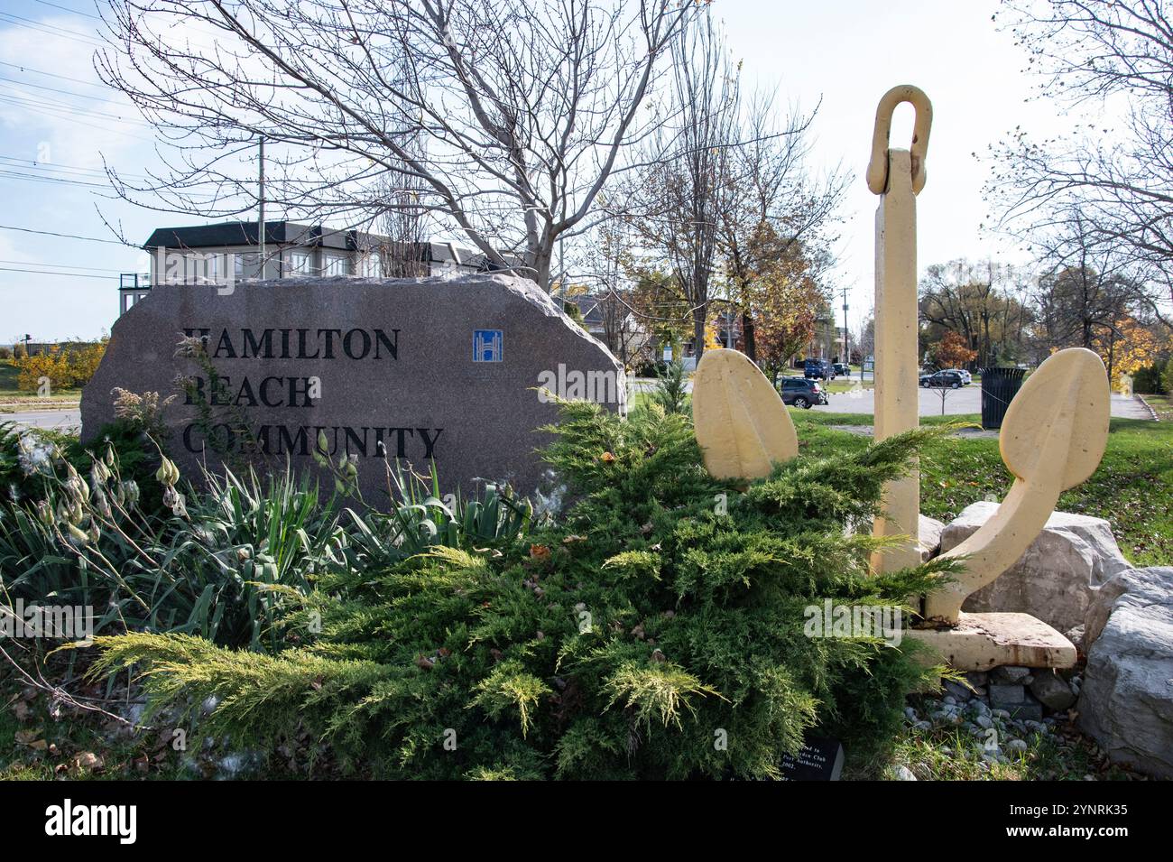 Hamilton Beach Community sign on Beach Boulevard in Hamilton, Ontario ...