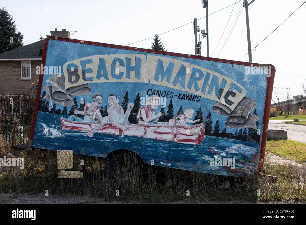 Beach Marine Canoes Kayaks mural on Beach Boulevard at Hamilton Beach ...