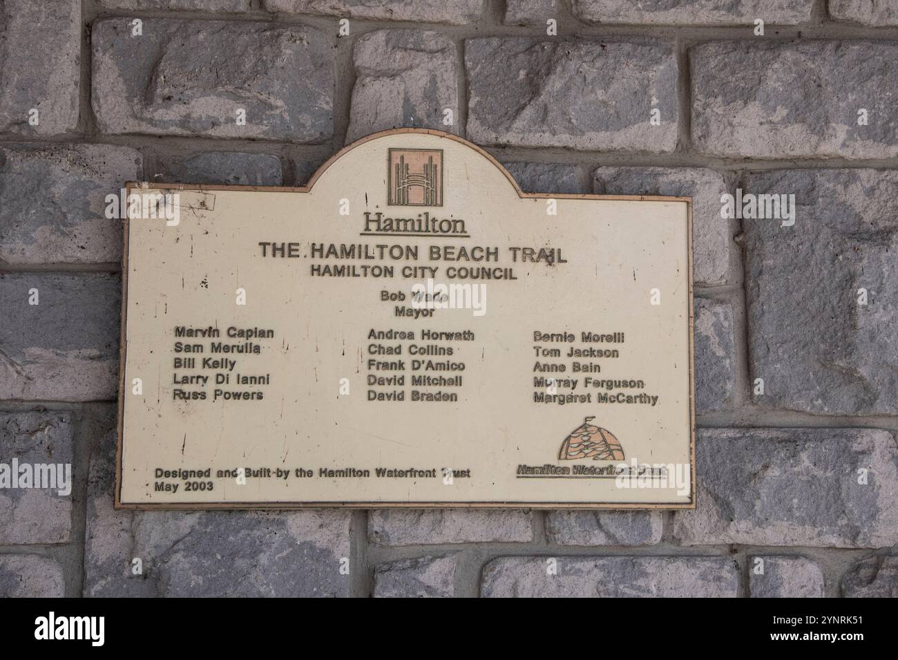 Hamilton Beach Park trail sign in Hamilton, Ontario, Canada Stock Photo ...
