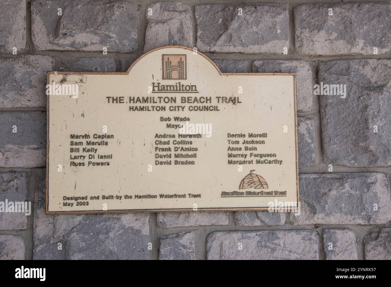 Hamilton Beach Park trail sign in Hamilton, Ontario, Canada Stock Photo ...