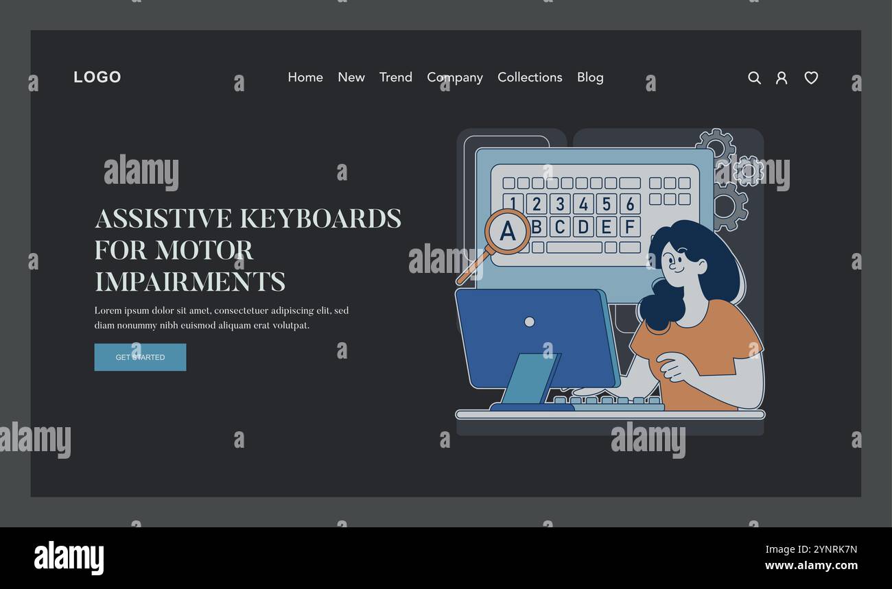 Adaptive Technology concept. An illustration featuring an oversized ...