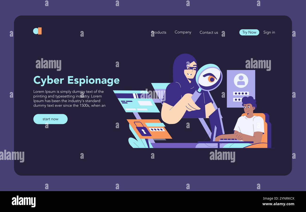 Computer screen identity theft Stock Vector Images - Alamy