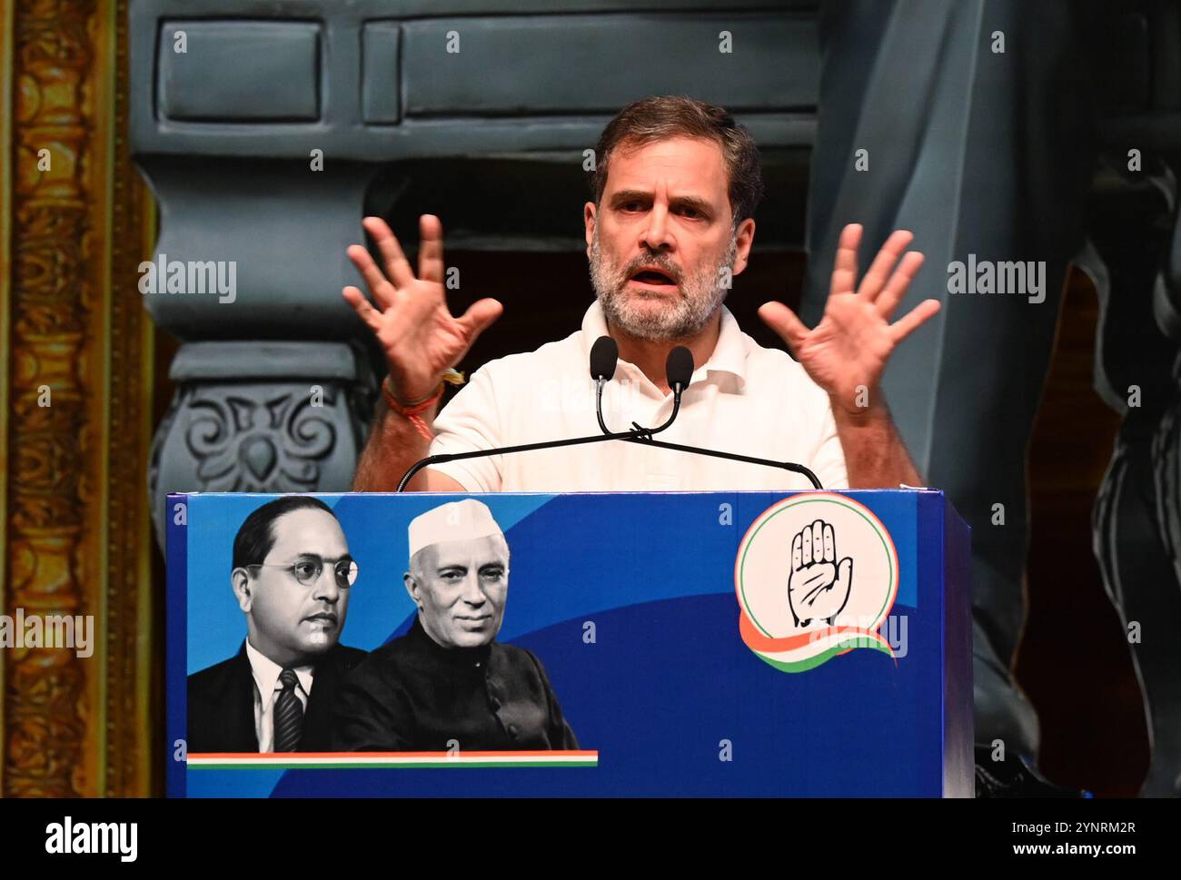 NEW DELHI, INDIA - NOVEMBER 26: Leader of Opposition Rahul Gandhi ...