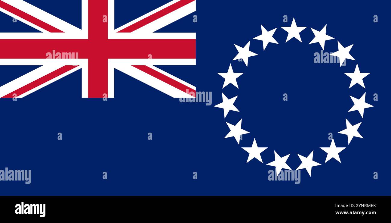 Cook Islands flag background illustration Stock Photo - Alamy