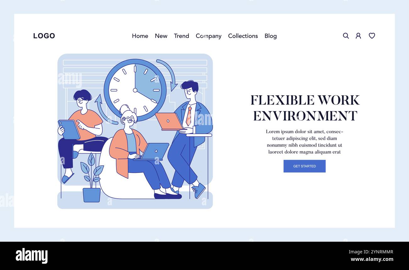 Flexible work environment Stock Vector Images - Alamy