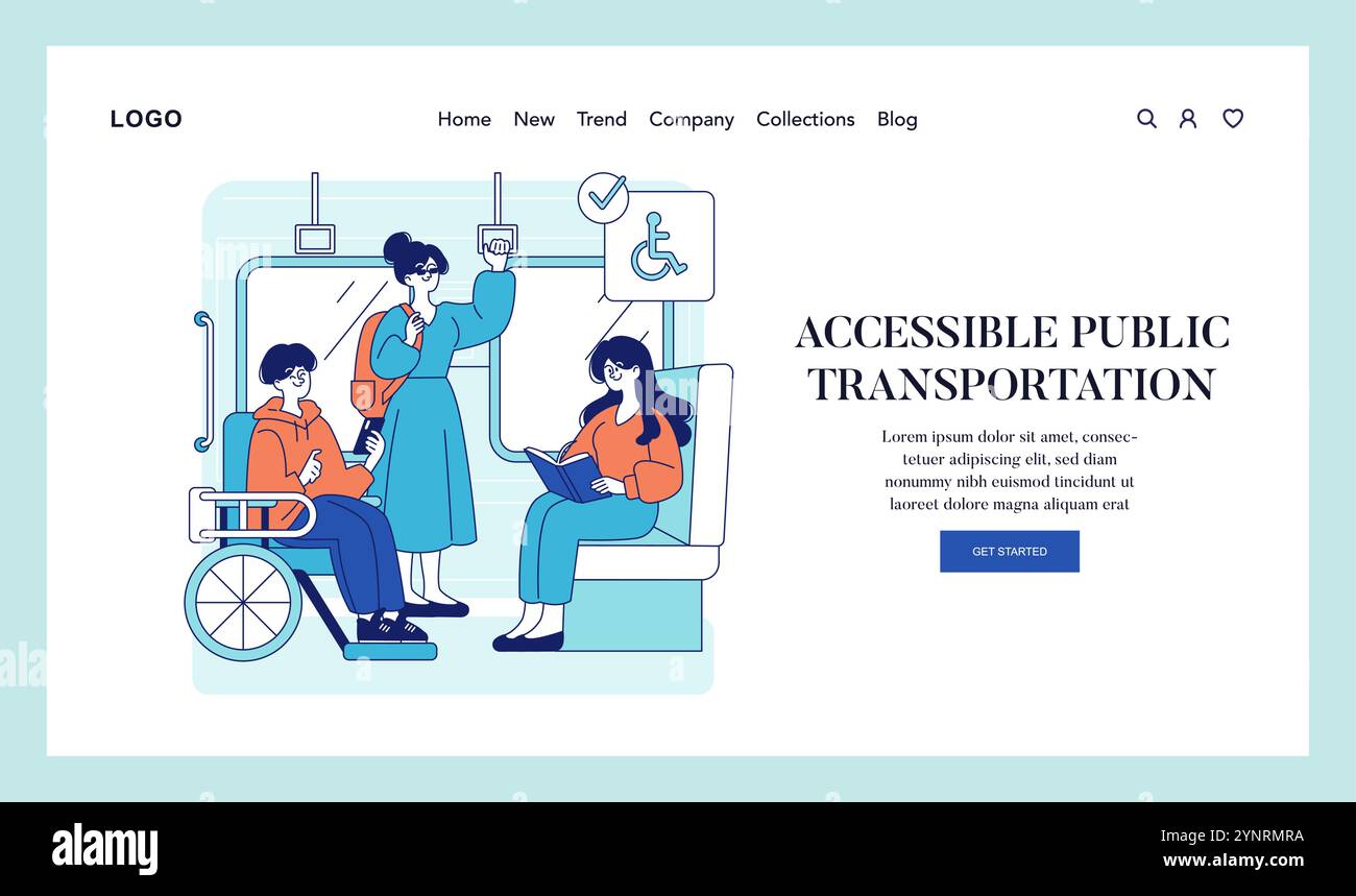 Accessible Public Transportation concept. Inclusive design in urban ...