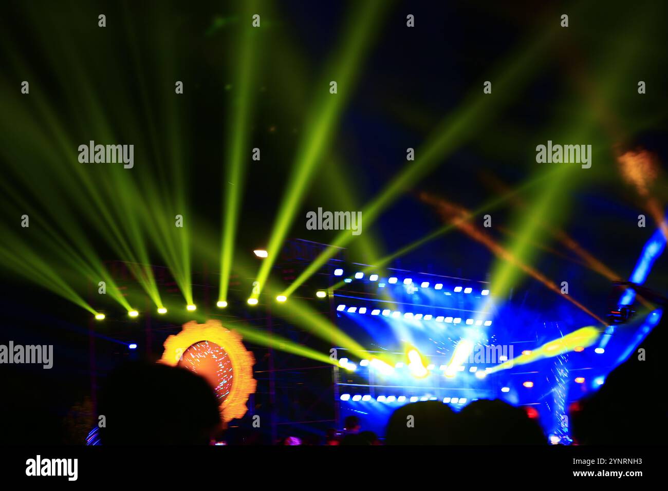 Stage lighting effect in the dark, close-up pictures Stock Photo - Alamy