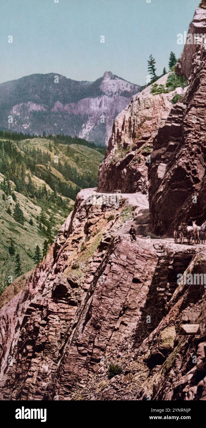 Ouray and Silverton toll road, Colorado 1898 Stock Photo - Alamy