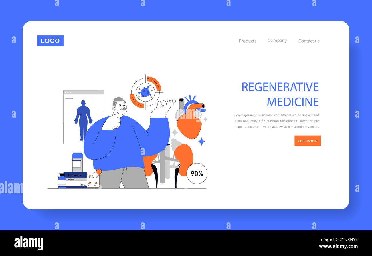 Exosome therapy concept. Medical professional examines cellular treatment for regenerative ...