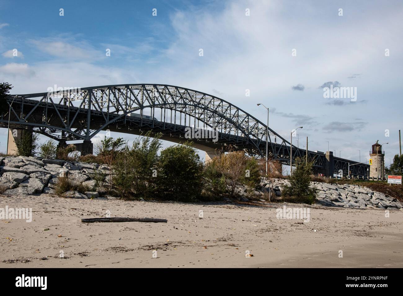 Burlington Bay James N. Allan Skyway bridge in Hamilton, Ontario ...
