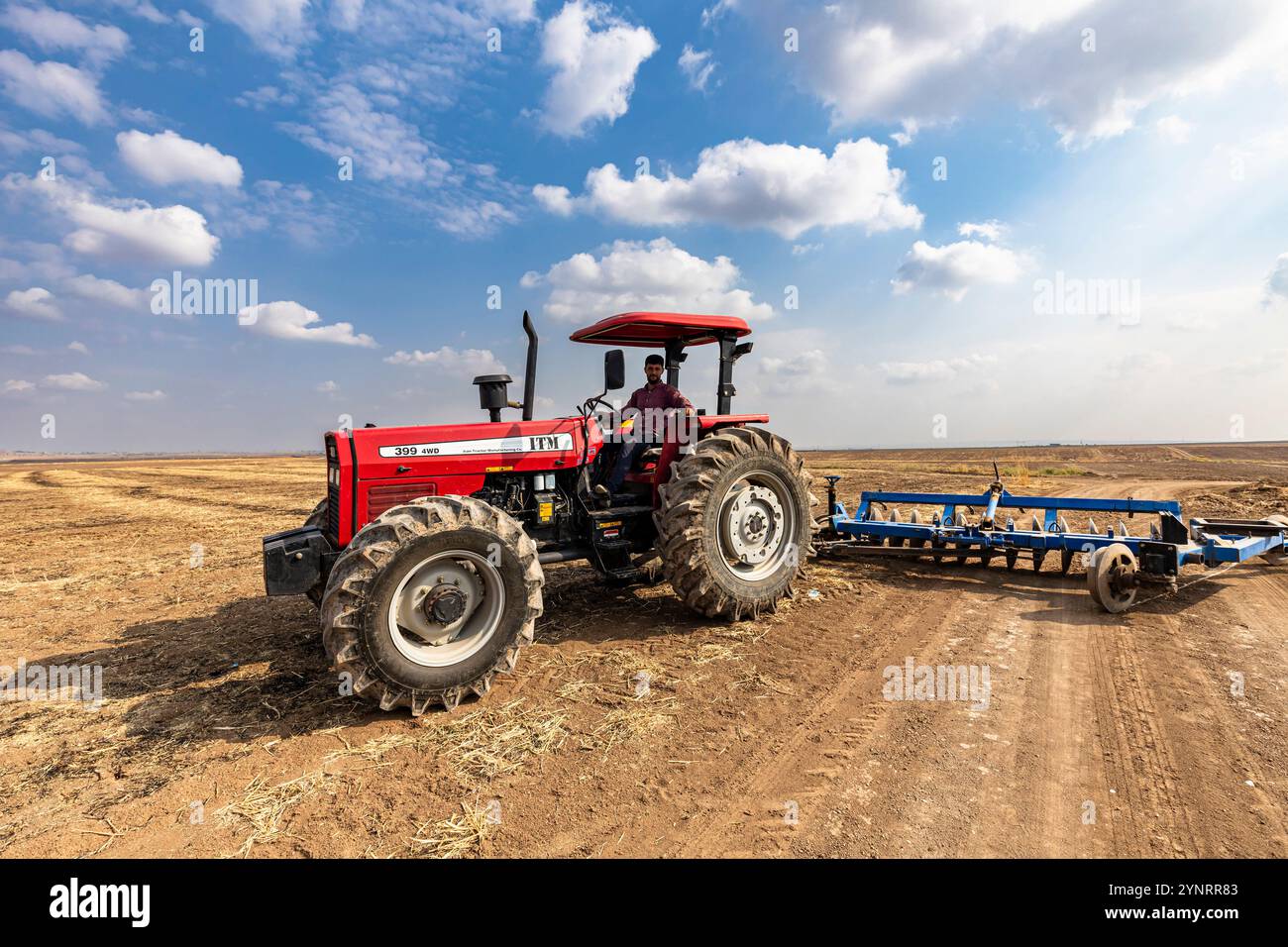 Agricultural field with tractor, Battle of Gaugamela, Battle of Arbela ...