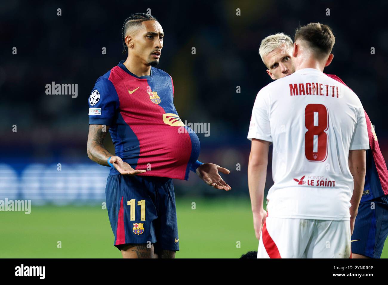 Barcelona, Spain. Credit: D. 26th Nov, 2024. Raphinha (Barcelona), Hugo ...