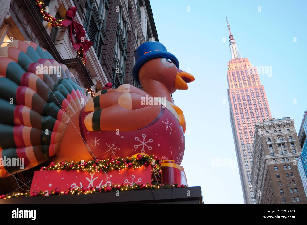 New York, United States. 26th Nov, 2024. A turkey decoration ...