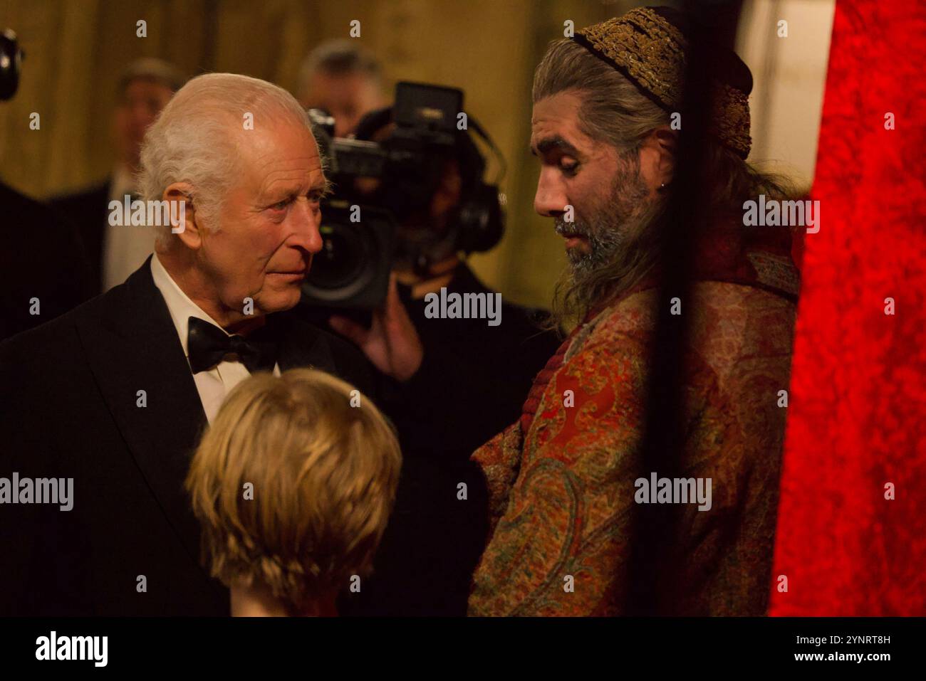 London, UK. King Charles III and Simon Lipkin at the Royal Variety ...