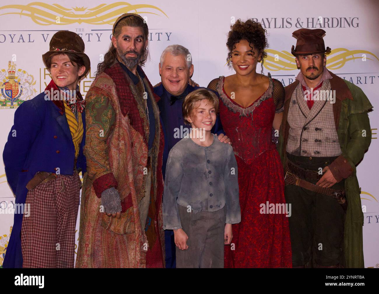 London, UK. Cast of Oliver! with Simon Lipkin and Jack Philpott at the ...