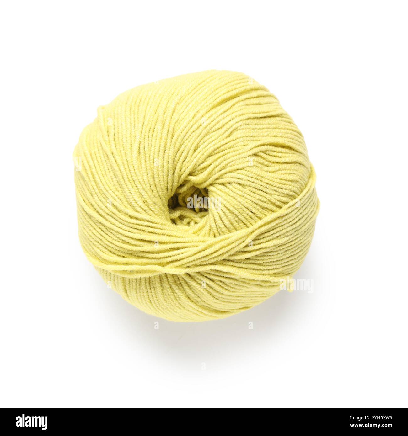 Green knitting yarn on white background Stock Photo - Alamy