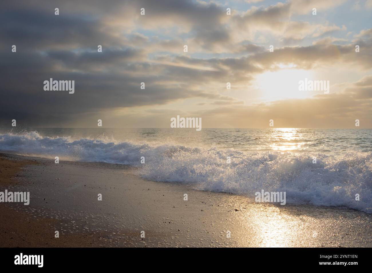 Turquoise waves meet the golden sands of Puerto Vallarta Stock Photo ...